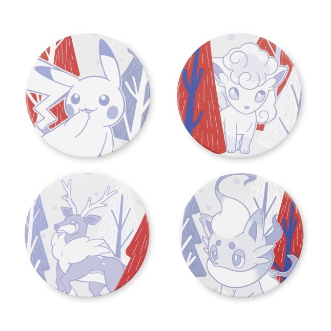 Pokémon Winter Woodland Coasters (4-Pack) | Pokémon Center UK Official Site