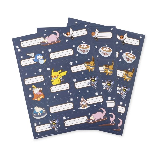 Pokémon Holiday Gift Labels (3 Sheets) | Pokémon Center UK Official Site
