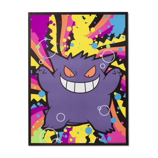 Gengar Midnight Shadows Blacklight Poster | Pokémon Center UK Official Site