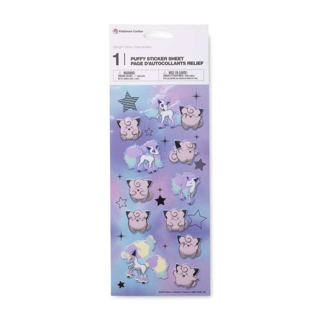 Starlight Fairies Puffy Sticker Sheet | Pokémon Center Official Site