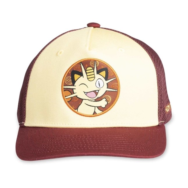 Meowth Red Flat-Bill Hat (One Size-Adult) | Pokémon Center Canada ...