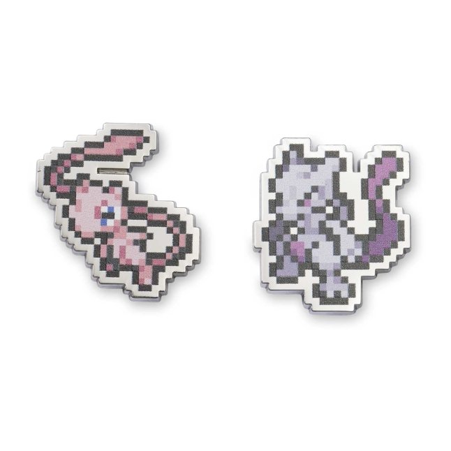 Mewtwo & Mew Pokémon Pixel Pins (2-Pack) | Pokémon Center UK Official Site