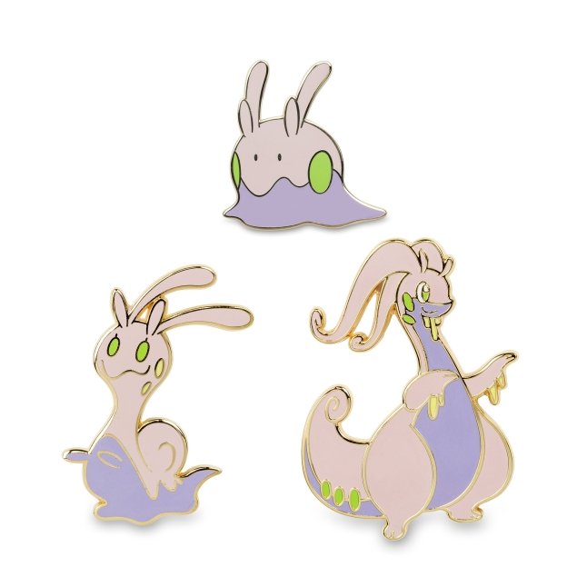 Goomy, Sliggoo & Goodra Pokémon Pins (3-Pack) | Pokémon Center ...