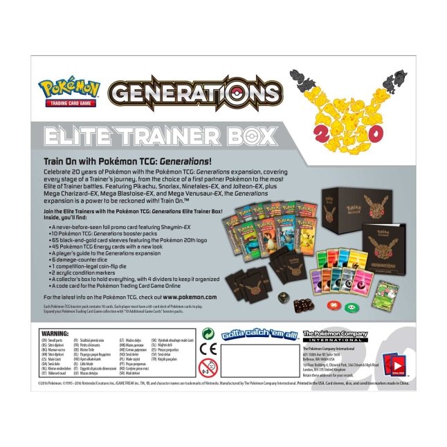 Pokémon TCG: Generations Elite Trainer Box | Pokémon Center Official Site