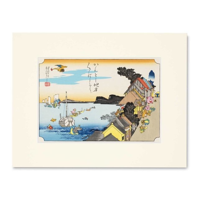 Port of Vermilion City Traditional Ukiyo-e Woodblock Print | Pokémon ...