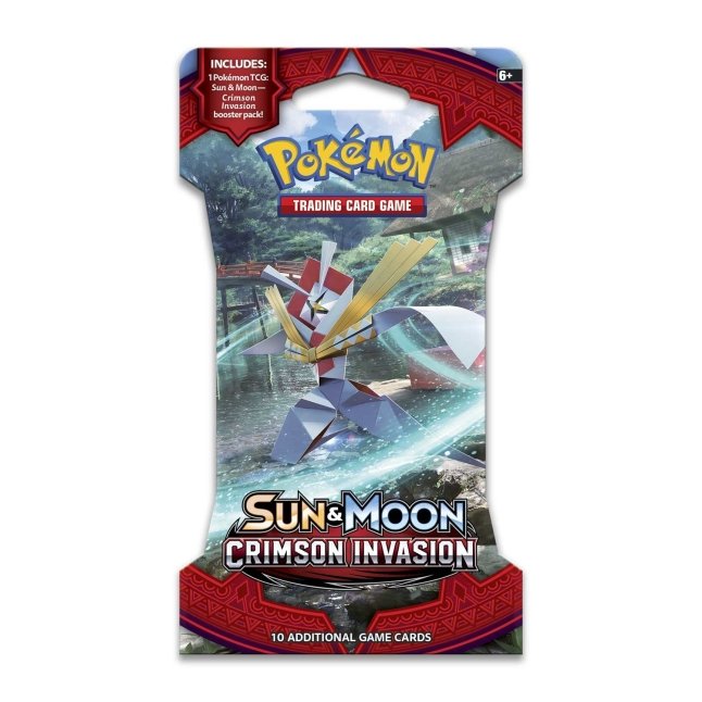 Pokémon TCG: Sun & Moon-Crimson Invasion Sleeved Booster Pack (10 Cards ...
