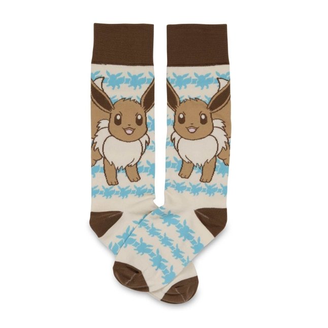 Eevee Brown Mid-Calf Socks (One Size-Adult) | Pokémon Center Official Site