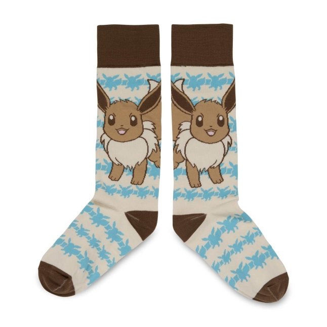Eevee Brown Mid-Calf Socks (One Size-Adult) | Pokémon Center Official Site