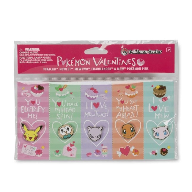 Pokémon Valentine Pins & Cards (5-Pack) | Pokémon Center Official Site
