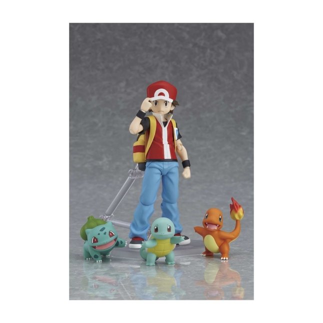 figma Red Action Figure with Bulbasaur, Charmander, Squirtle & Pikachu ...