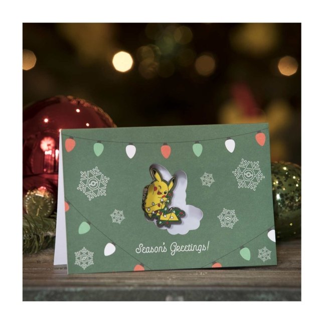 Pikachu Holiday 2018 Pokémon Pin & Greeting Card | Pokémon Center ...