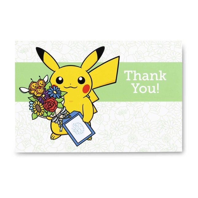 Pikachu Greeting Card Set (6 Birthday, 2 Thank You & 4 Blank Cards with ...