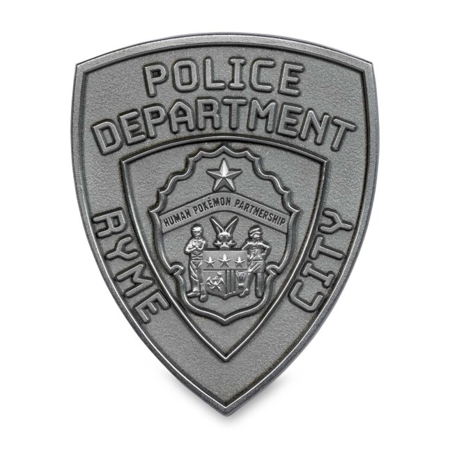 POKÉMON Detective Pikachu Ryme City Police Department Mini Badge Pin ...