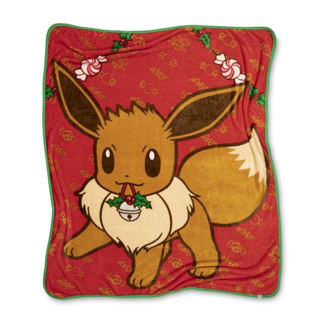 Eevee Pokémon Holiday Fleece Throw | Pokémon Center Canada Official Site