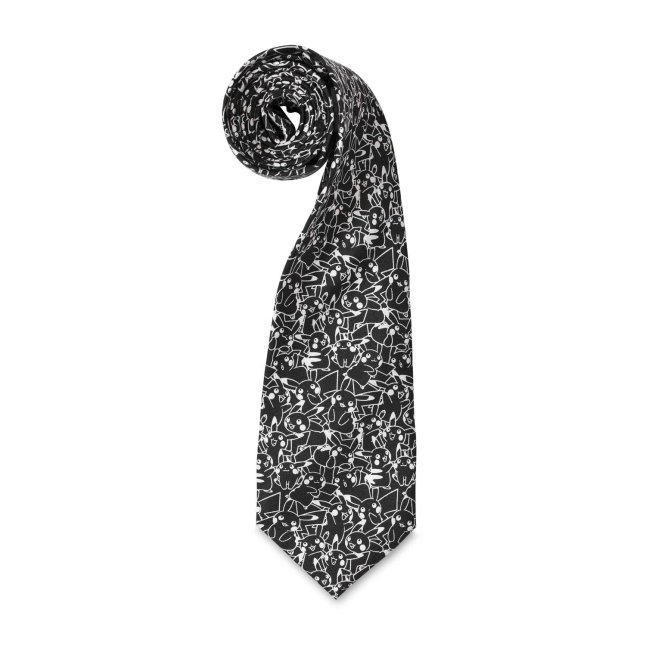 Pikachu Pokémon Classics Black Silk Necktie (One Size-Adult) | Pokémon ...