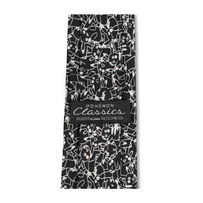 Pikachu Pokémon Classics Black Silk Necktie (One Size-Adult) | Pokémon ...