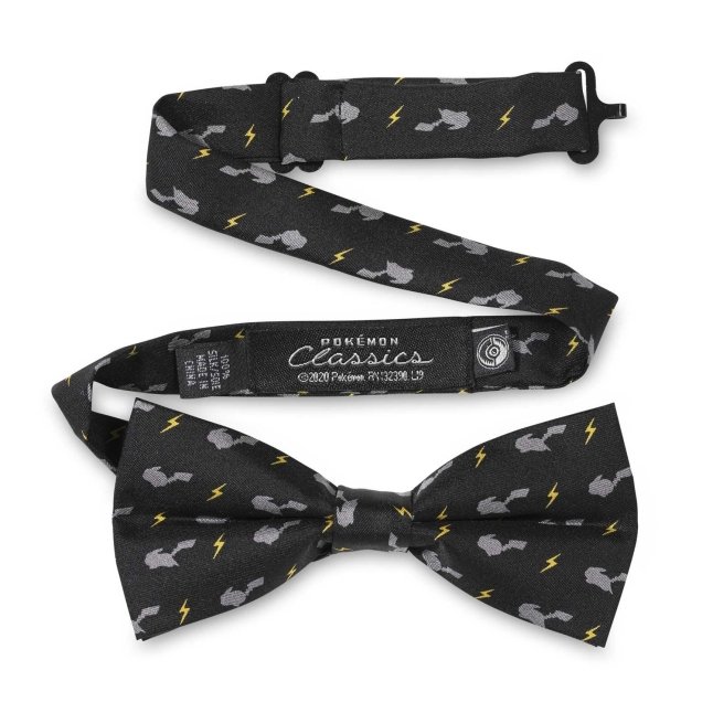 Pikachu Classics Charge Black Silk Bow Tie (One Size-Adult) | Pokémon ...