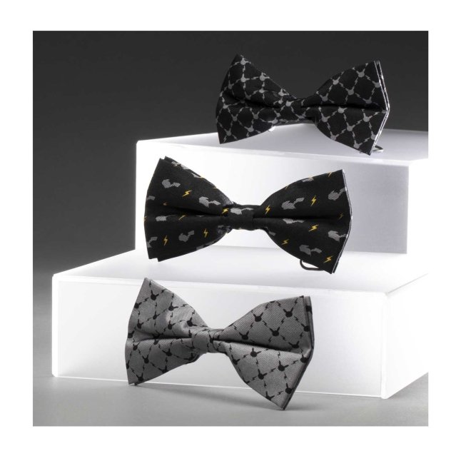 Pikachu Classics Charge Black Silk Bow Tie (One Size-Adult) | Pokémon ...