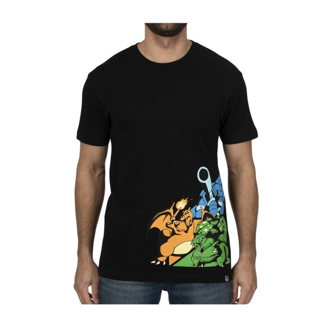 Kanto Final Partner Black Relaxed Fit Crew Neck T-Shirt - Men | Pokémon ...