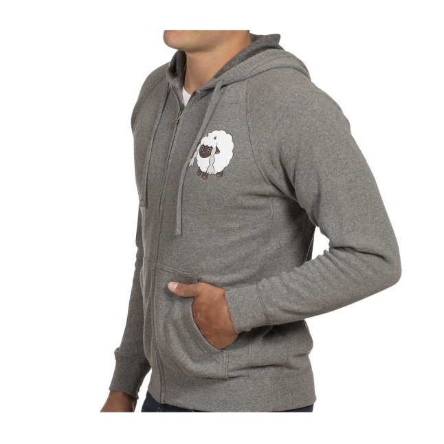 Wooloo Gray Fitted Zip-Up Hoodie - Adult | Pokémon Center Official Site