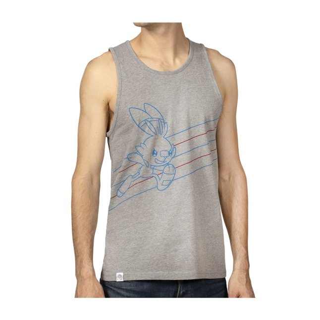 Scorbunny Pokémon Sports Heather Gray Fitted Tank Top - Men | Pokémon ...