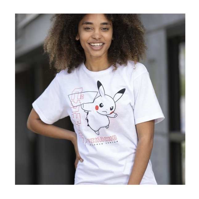 Pikachu Red & White Relaxed Fit Crew Neck T-Shirt - Adult | Pokémon ...
