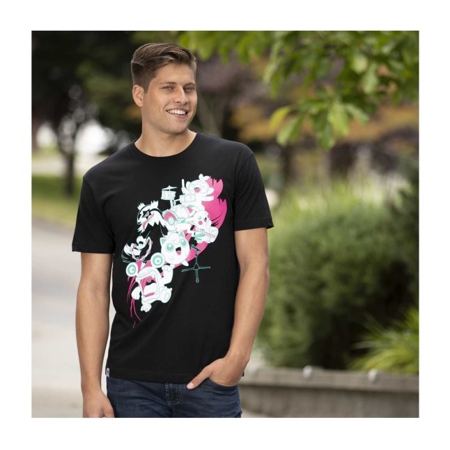Pikachu & Band Black Relaxed Fit Crew Neck T-Shirt - Adult | Pokémon ...