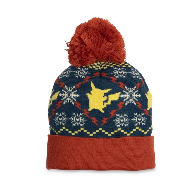 Pikachu Festive Winter Knit Beanie (One Size-Adult) | Pokémon Center ...