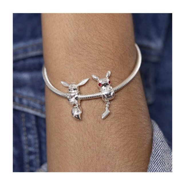 Pokémon Jewelry - Charms: Eevee Sterling Silver Full-Body Charm ...