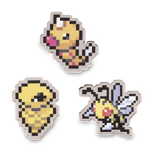 Weedle, Kakuna & Beedrill Pokémon Pixel Pins (3-Pack) | Pokémon Center ...