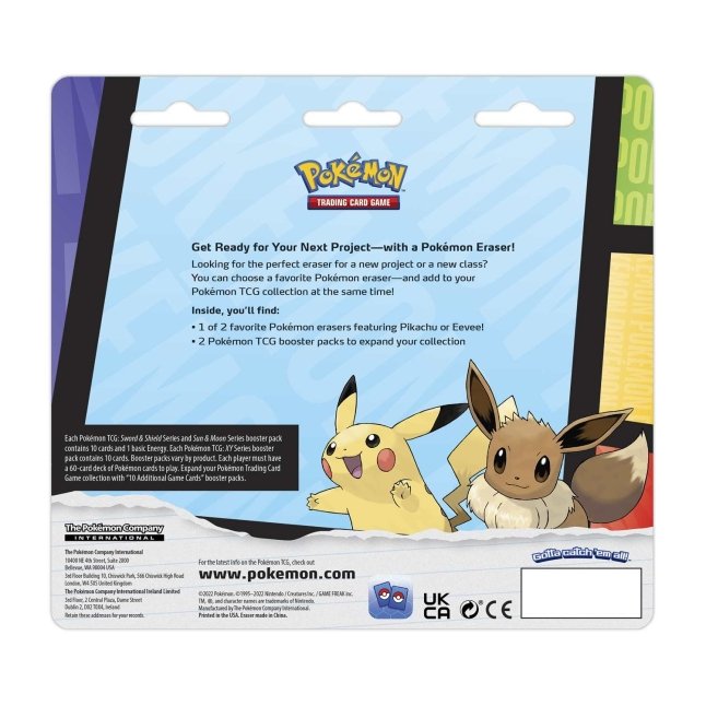 Pokémon TCG: 2 Booster Packs & Eraser | Pokémon Center Official Site