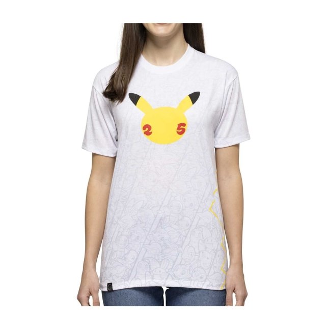 Pokémon Celebration White Allover-Print T-Shirt - Adult | Pokémon ...