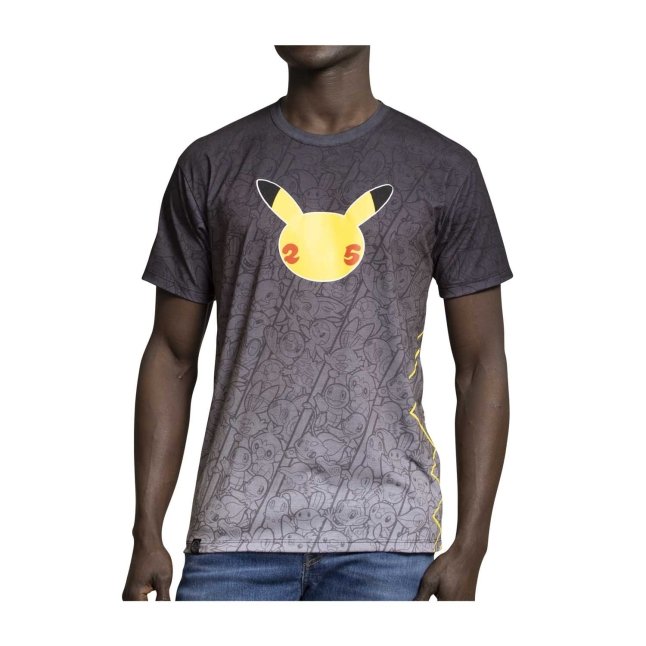 Pokémon Celebration Black Allover-Print T-Shirt - Adult | Pokémon ...