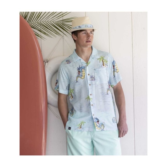 Pokémon Tropical Sea Surfing Tropical Shirt - Adult | Pokémon Center ...
