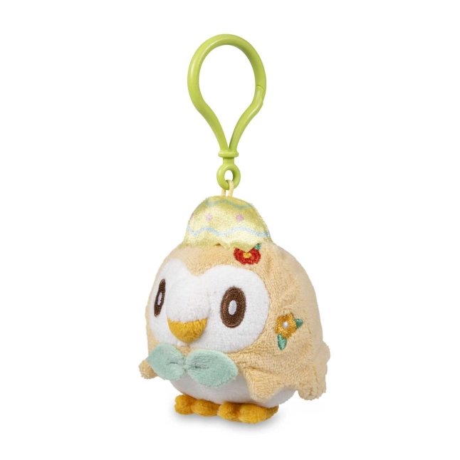 Rowlet Pokémon Happy Spring Plush Key Chain | Pokémon Center Canada ...