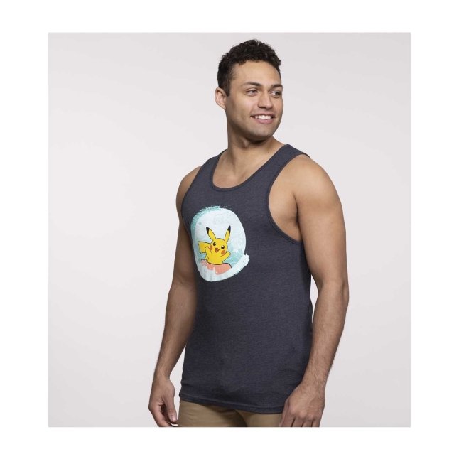 Pokémon Summer Days Dark Gray Fitted Tank Top - Men | Pokémon Center ...