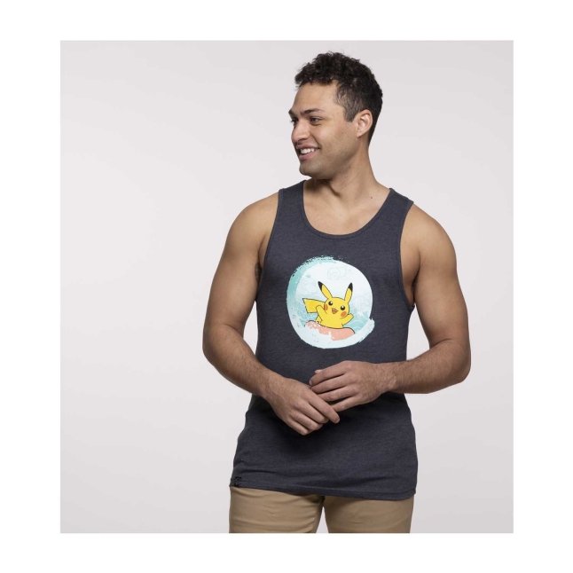 Pokémon Summer Days Dark Gray Fitted Tank Top - Men | Pokémon Center ...