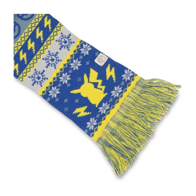 Pikachu Festive Winter Blue Knit Scarf (One Size-Adult) | Pokémon ...