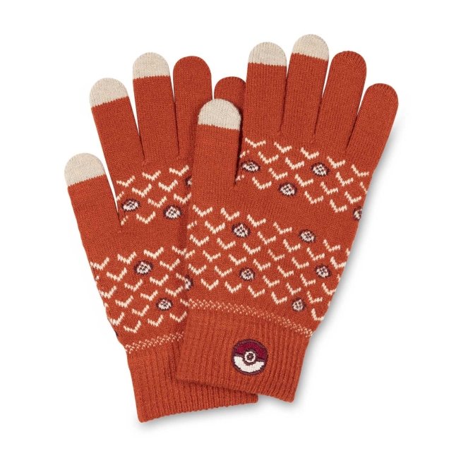 Poké Ball Festive Winter Touch Screen Gloves (One Size-Adult) | Pokémon ...