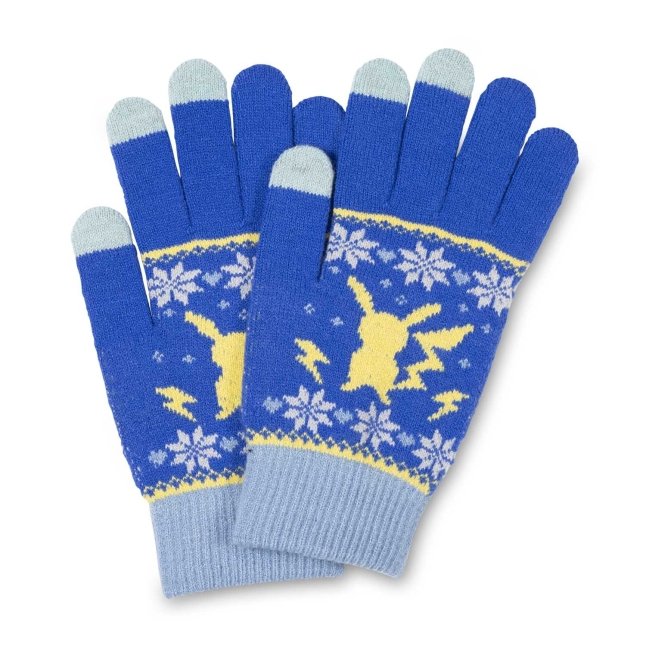 Pikachu Festive Winter Blue Touch Screen Gloves (One Size-Adult ...