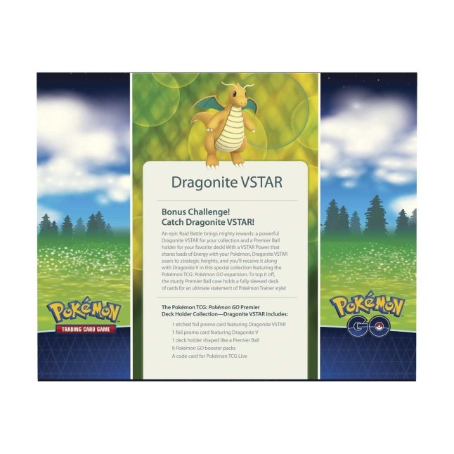 Pokémon TCG: Pokémon GO Premier Deck Holder Collection (Dragonite VSTAR ...