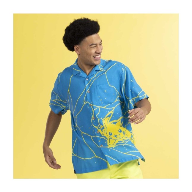 Pokémon Tropical Pikachu Blue Lightning Tropical Shirt - Men | Pokémon ...