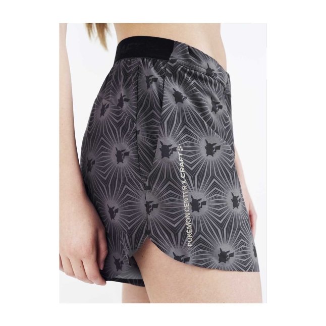 Pokémon Center × Craft: Pikachu Essence Black Stretch Shorts - Women ...