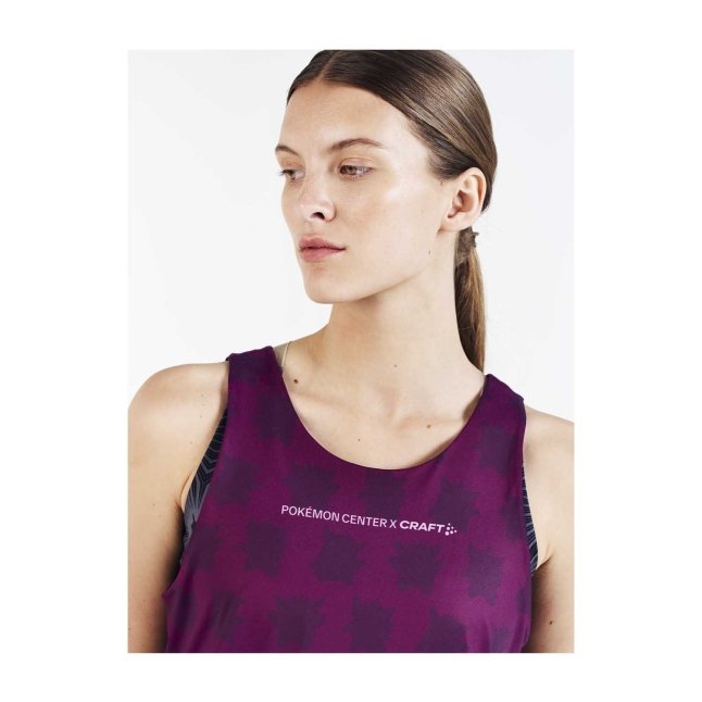 Pokémon Center × Craft: Gengar Faun Burgundy Open-Back Singlet - Women ...