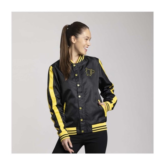 Pikachu Pokémon Jackets Black Snap-Down Jacket - Adult | Pokémon Center ...