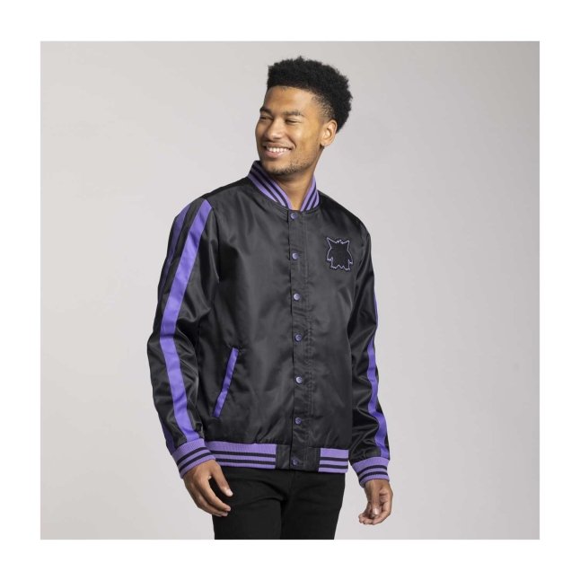 Gengar Pokémon Jackets Black Snap-Down Jacket - Adult | Pokémon Center ...