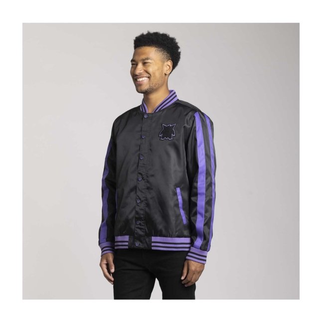 Gengar Pokémon Jackets Black Snap-Down Jacket - Adult | Pokémon Center ...