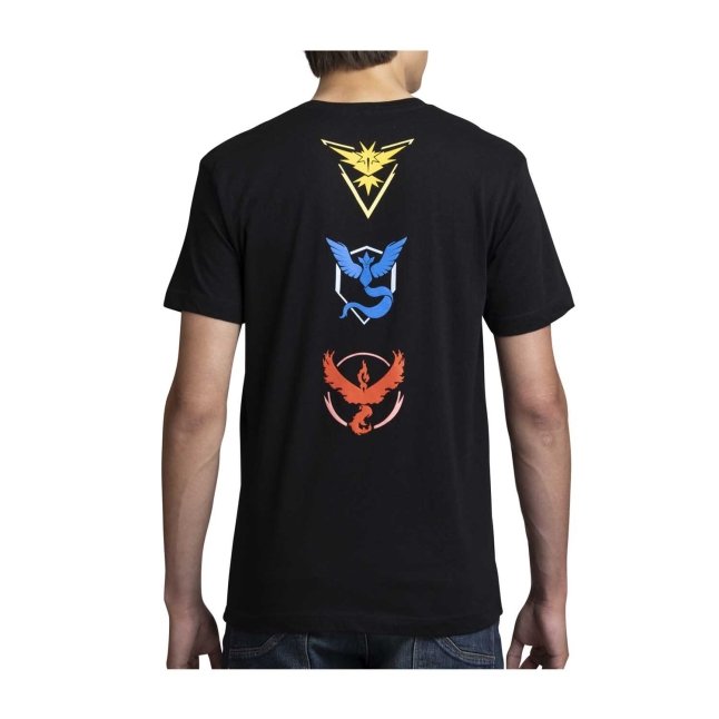 Team Instinct, Team Mystic & Team Valor Pokémon GO Teams Relaxed Fit Crew Neck T-Shirt - Adult ...