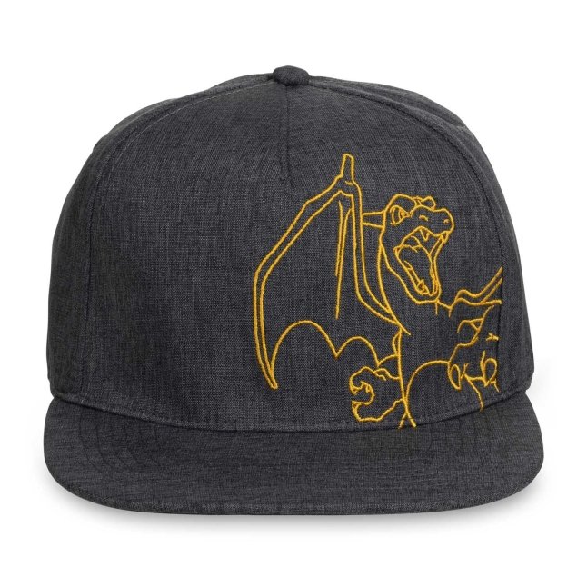 Charizard Charcoal Flat-Bill Hat (One Size-Adult) | Pokémon Center ...