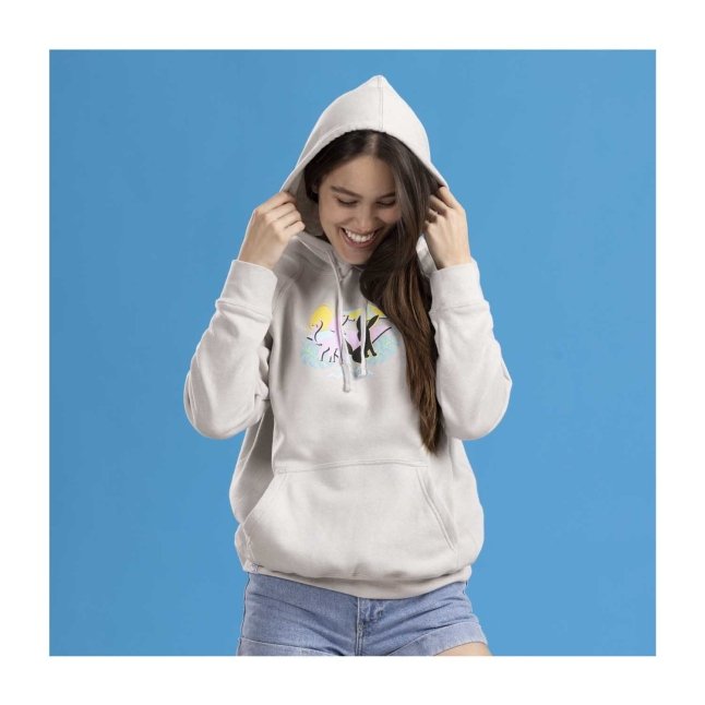 Espeon & Umbreon Summer Fun White Fitted Pullover Hoodie - Adult ...